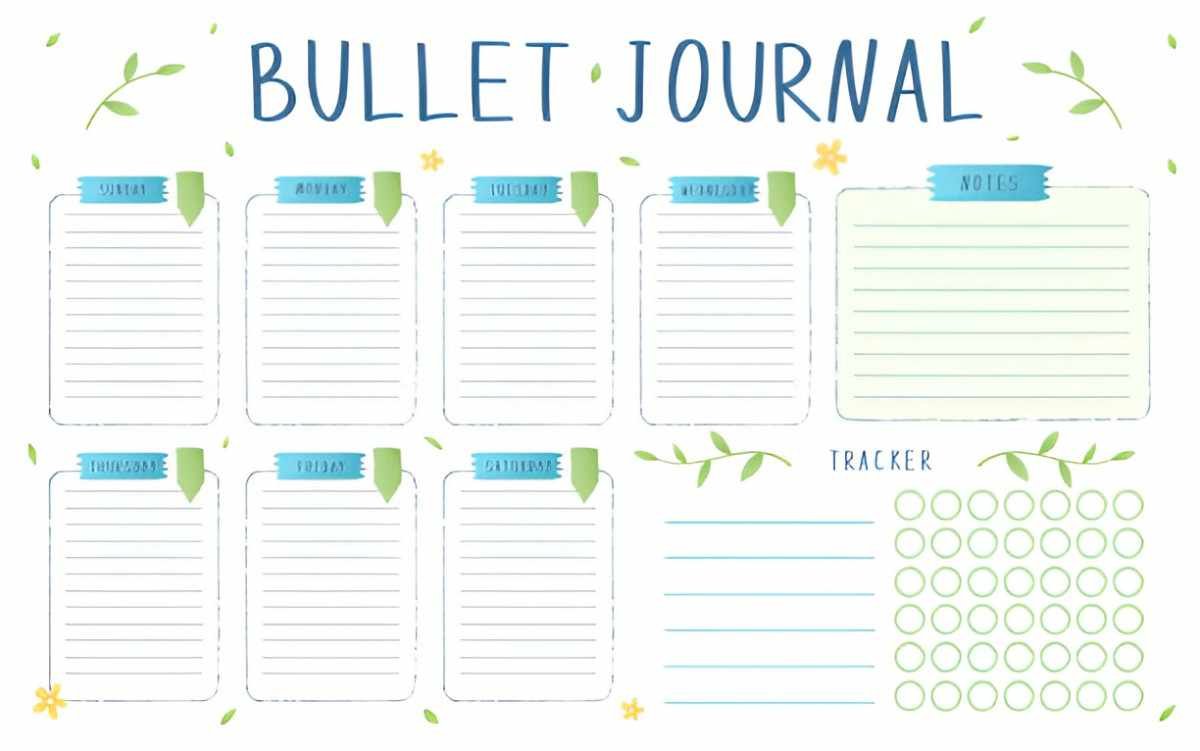 Bullet Journal Templates – Excel Template Download – The Fox Click ...