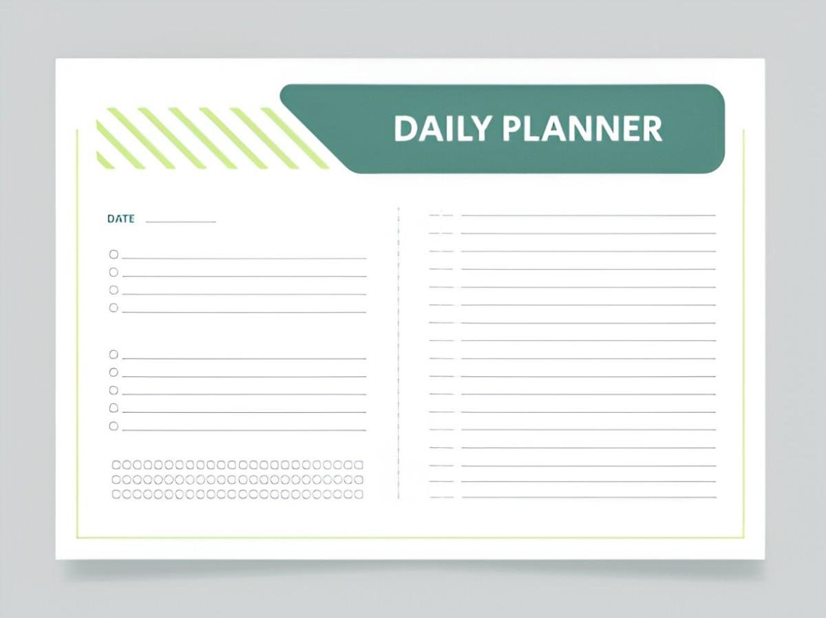 Printable Daily Planner Excel Template Free Download – The Fox Click ...