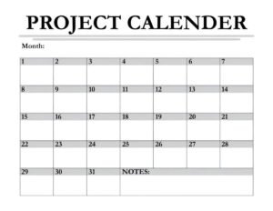 Yearly Project Management Gantt Chart Letter Template Free Download ...