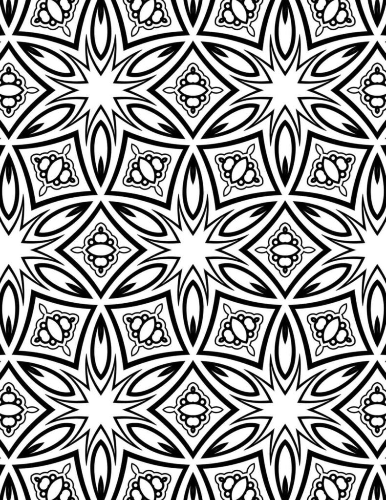 Regal Pattern Mandala: Free Printable for Elegant Coloring & Focus ...
