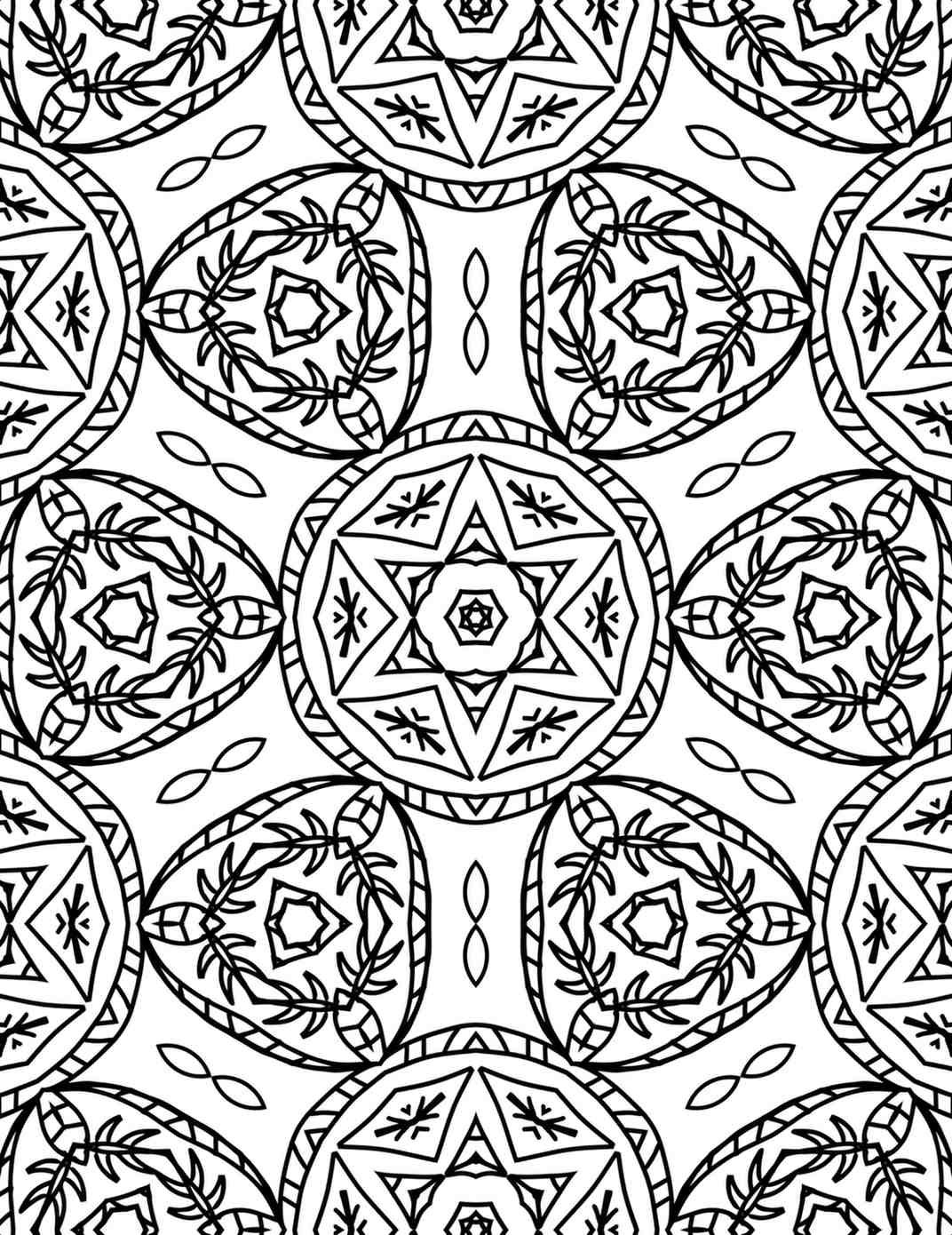 Sacred Circles: Free Mandala Coloring Page with Stars, Leaves & Tribal ...